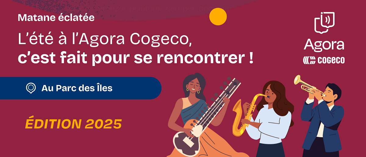 L'Agora Cogeco - Une scène et un écran extérieur dans un lieu ...